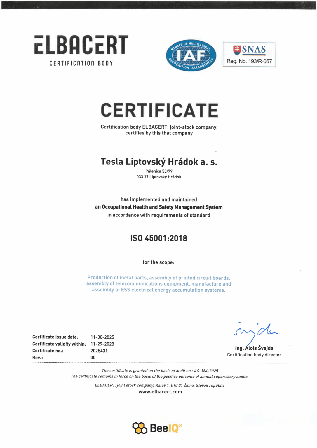 Tesla LH - Metal Processing & Electrical Assembly